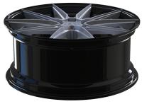 China Machined Face 2 PC Gloss Black Forged Alloy Wheels Sputtering Staggered 20 and 21 inches for sale