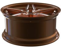 China 2 PC Sputtering Bronze Staggered 20 and 21 inches Alloy Wheels Machined Face For Luxury Cars for sale