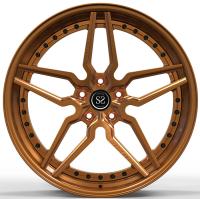 China 2 PC Sputtering Bronze Staggered 20 and 21 inches Alloy Wheels Machined Face For Luxury Cars for sale