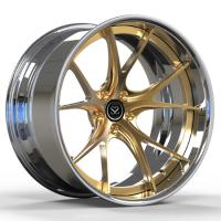 China 20x11 5x112 Barrel Polished Center Brushed Golden Rims For S5 Deep Concave Monoblock Car Wheel for sale