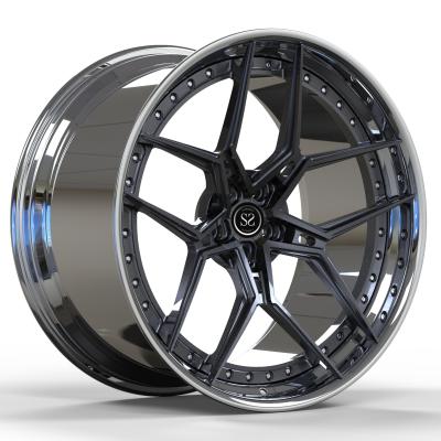 China 22x9.5 2-Piece Deep Concave Forged Alloy Wheels for Ferrari with 35 Offset and 5x120 PCD for sale
