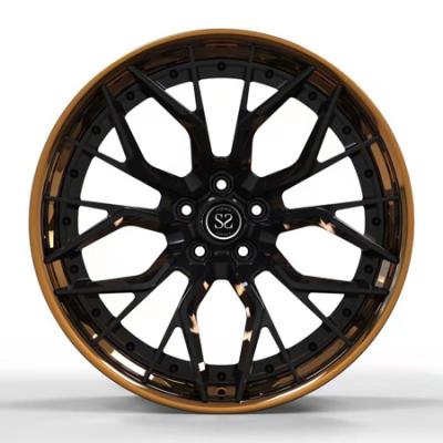 China Polished Bronze 20x11 Rims For M6 2-Piece Forged Aluminum Wheel Blanks for sale