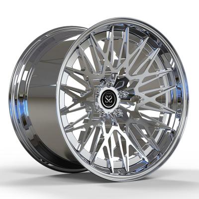 China Custom Nissan Gtr 2 Piece Forged 20 Polish Rim 6061 T6 Aluminum Alloy 5x114.3 for sale
