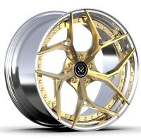 China Audi TT Custom Forged 20 Inch 2-Piece Polished Rims 6061 T6 Aluminum Alloy 5x112 PCD for sale