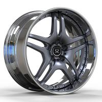 China Benz Cls Custom 20 Inch 2 Piece Polish Grey Forged Wheel Rims 5x112 for sale