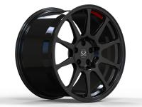 China Audi R8 Gloss Black 2 Pieces Red Spoke Forged Wheels Aluminum 18-22 Inches for sale