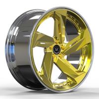 China 22x10 Gold Disc Polished Rim for Audi SQ5 - 2-Piece Forged Aluminum Alloy Wheels with 5x112 PCD and 66.5mm Center Bore for sale
