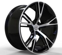 China 20 Inch Black Machined Face T6 One Piece Forged Wheels For Bmw X5 X6 for sale