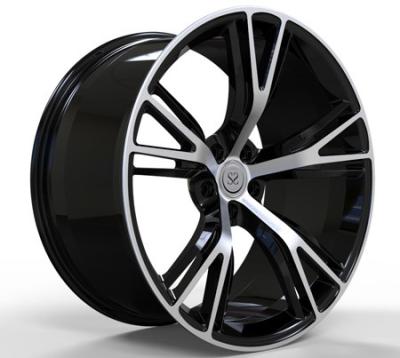 China 20 Inch Black Machined Face T6 One Piece Forged Wheels For Bmw X5 X6 for sale