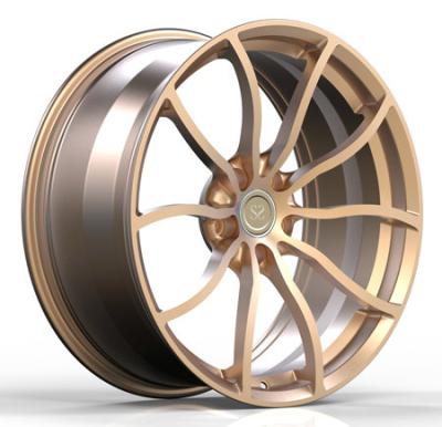 China Gold Painted 20X9 One Piece Forged Wheels For BMW 520d F10 2014 for sale
