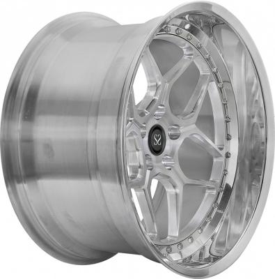 China Polished Hyper Silver 2 Piece Forged Wheels 21 Inches Audi Rs6 for sale