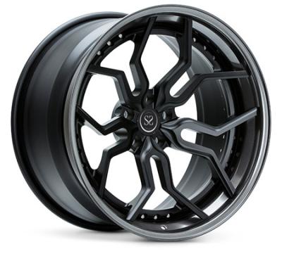 China Aluminum Alloy 3-Piece Forged Wheels 16-22 Inch Heavy Duty Deep Dish Rims for Luxury Cars for sale