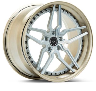 China Forged 3 Piece Aluminum Alloy Deep Dish Rims Wheels For Luxury Car for sale