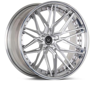 China 3-Piece Forged Deep Lip Concave Wheels 16-24 Inch with Custom PCD 100-150 and Center Bore 54.1-110mm for sale