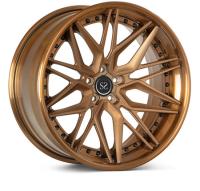 China Polished Bronze 3-Piece Forged Wheel Rims 7-12