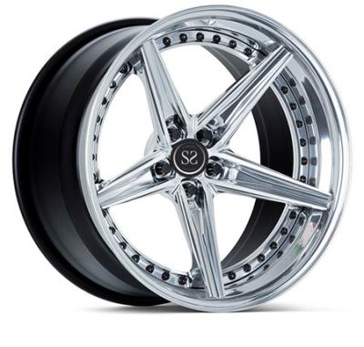 China Deep Lip Forged 3-Piece Alloy Wheels 16-22 Inch with Super Concave Design for Luxury Cars for sale