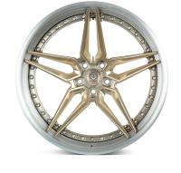 China Custom Double 5 Spoke 3 Piece Forged Wheels For Porsche Audi RS6 21x11.5 for sale