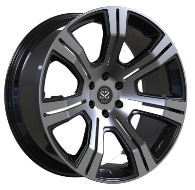 China Black machined face 1 piece monoblock forged wheels 24 inch 24x10 24x12 staggered ESCALADE car rims for sale