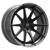 China 20x10 Aluminum 2 Piece Forged Wheels T6 Center Matte Black Barrel Polished for sale