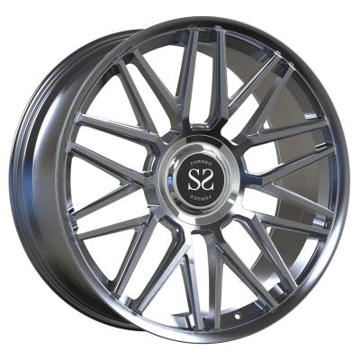 China Brushed 1 Piece Monoblock Forged Wheels 24 Inch Staggered ESCALADE Car Rims for sale