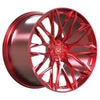 China Red brushed 21inch monoblock forged wheels 1-piece aventador alloy car rims for sale