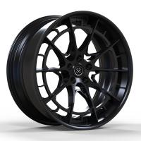China Fit for Nissan GTR 5x114.3 Custom 2-PC Forged Alloy Rims Gloss Black Staggered 19 20 and 21 22 23 and 24  inches for sale