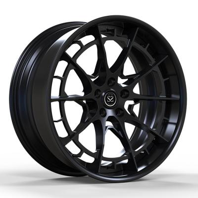 China Fit for Nissan GTR 5x114.3 Custom 2-PC Forged Alloy Rims Gloss Black Staggered 19 20 and 21 22 23 and 24  inches for sale