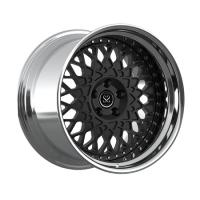 China Center Matte Black 2-Piece Forged Wheels Barrel Polished 19 Inch Alloy E350 Car Rims for sale