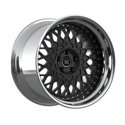 China Center Matte Black 2-Piece Forged Wheels Barrel Polished 19 Inch Alloy E350 Car Rims for sale