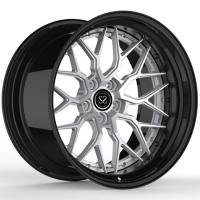 China Center Hyper Black 2 Piece Forged Wheels Barrel Matte Black 19 Inch 19x10 Alloy for sale