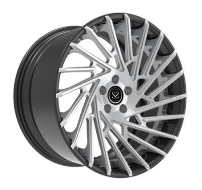 China Brushed Center 2-Piece Forged Wheels Multi Spoke Aluminum Alloy Rims for sale