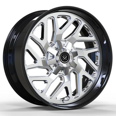 China Fit Dodge Ram 1500 Gloss Black Custom 2-PC Forged Alloy Rims 20 21 And 22 Inches 5x139.7 / 6x139.7 for sale