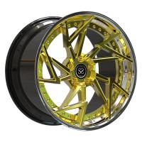 China 21 inch 5*120 2 piece forged deep concave forged wheels rims for luxury cars for sale