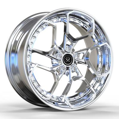 China Fit To BWM M5 F90 5x112 Custom Polish 2-PC Forged Aluminum Alloy Rims Staggered 19 And 20 Inches for sale