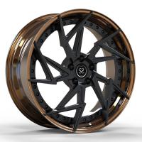 China Fit To Audi A3 Custom Bronze 2-PC Forged Alloy Rims 18 And 19 Inches 5x112 Bolt Pattern for sale