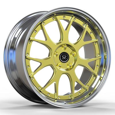 China 21 inch 5*120 2 piece forged deep concave forged wheels rims for luxury cars for sale