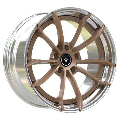 China 22 Inch Deep Concave 5x120 Forged Wheels 2 Piece For Luxury Cars for sale