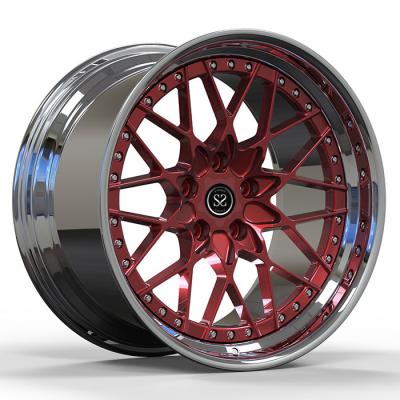 China Matt Red Disc Two Forged Rims Taggered 19 21 Inches 5x112 For Audi R8 for sale