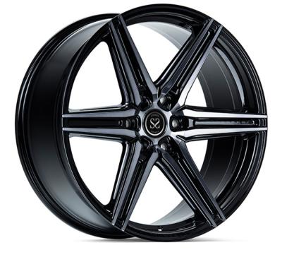 China 6 Spoke 1 Piece Forged Rims 5x112 2021 Inch For Audi R8 Satin Black Machined for sale