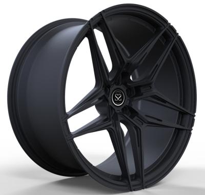 China Polished Black 22 Inches 1 Piece Forged Wheels For Golf GTI for sale
