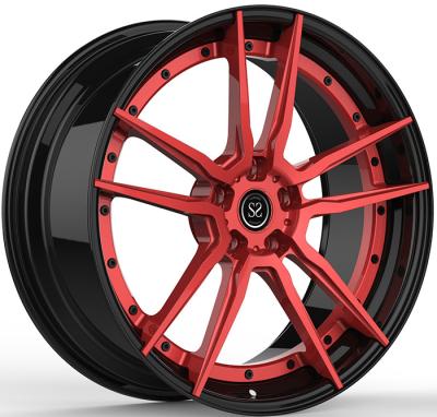 China Fit for BMW Z4 Staggered 19 20 inches Red+Gloss Black 2-PC Forged Aluminum Alloy Wheels for sale