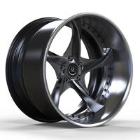 China 5x112 2-PC Forged 6061-T6 Audi Forged Wheels Big Lip Staggered 19 20 inches for sale