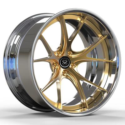 China Polish 2-PC 6061-T6 Forged Aluminum Alloy Rims Staggered 19 20 inches Fit Porsche 997 for sale