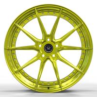 China Lamborghini Urus Brush Gold 2-PC Forged Alloy Rims 5x120 Staggered 21 And 22 Inches for sale