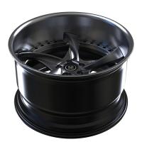 China Custom Fit to Corvette C8 5x120 2-PC Forged 6061-T6 Aluminum Alloy Rims Staggered 20inch Polish Barrel+Gre Disc for sale