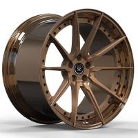 China Gloss Bronze Mercedes Benz Forged Wheels 2-PC Rims 5x112 Staggered 21 Inches for sale