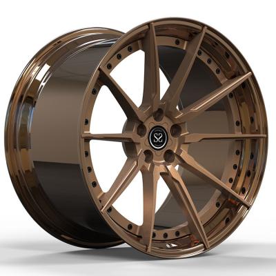 China Gloss Bronze Mercedes Benz Forged Wheels 2-PC Rims 5x112 Staggered 21 Inches for sale