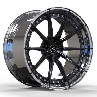 China Polish Barrel+Black Disc 19 20 21 22 inch 2-PC Forged Rims Fit to BMW X6 5x112 5x120 for sale