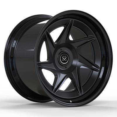 China Custom Matt Black Deep Lip 2-PC Forged Alloy Rims 20x9 20X12 Fit For Porsche 996 for sale
