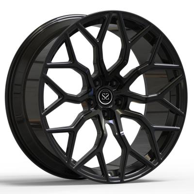 China Monoblock Wheels For Urus 1 PC Forged Gloss Black 24inch 24x10 24x12 Staggered Alloy Car Rims for sale